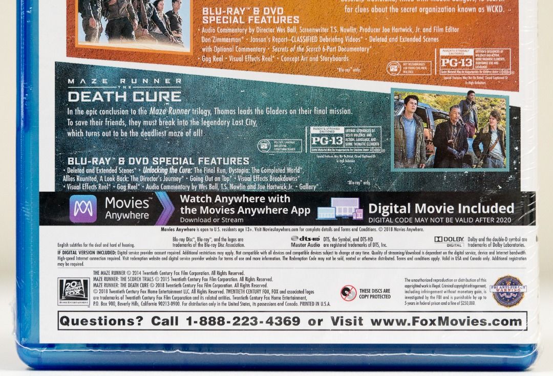 Maze Runner Trilogy Blu-ray, Hobbies & Toys, Music & Media, CDs & DVDs ...