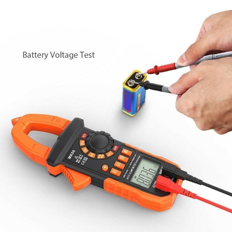 METERK (MK06) 4000 Counts Digital Clamp Meter AC/DC Voltage Current ...