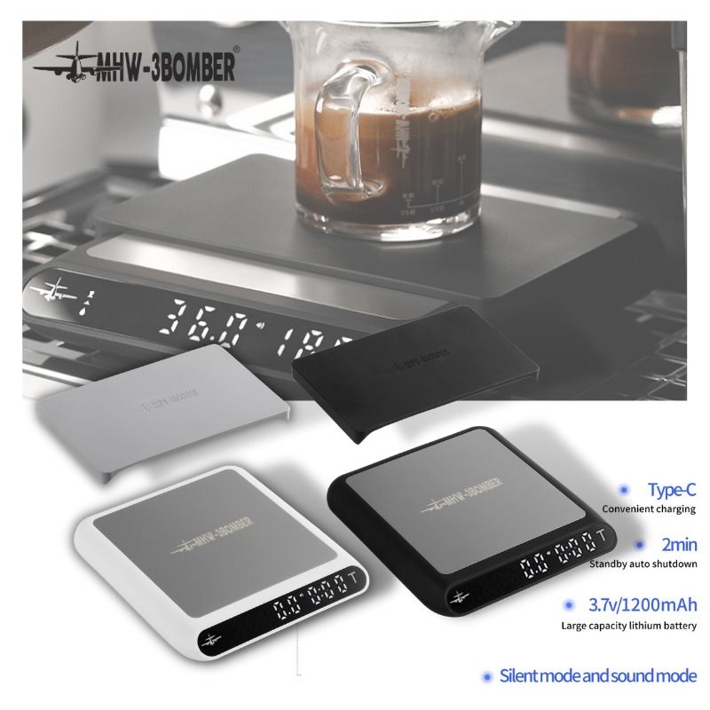 MHW-3BOMBER Formula Smart Coffee Scale with Automatic Timing Delicate Mini Kitchen Scales Chic ...