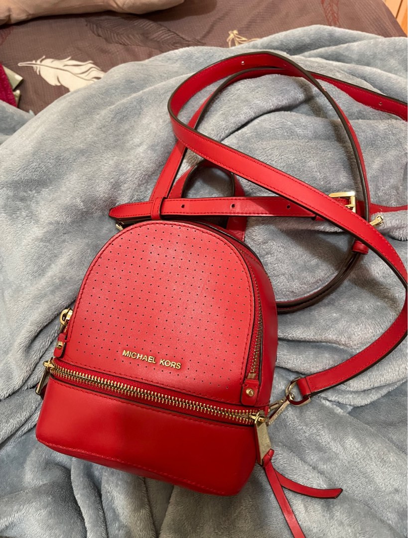 Michael Kors Rhea Mini Backpack, Luxury, Bags & Wallets on Carousell