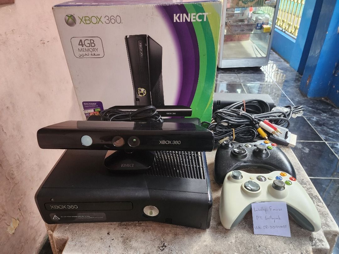 Microsoft Xbox 360 Slim S X360 320GB RGH Kinect Fullset not PS3 00, Video Game, Konsol di Carousell