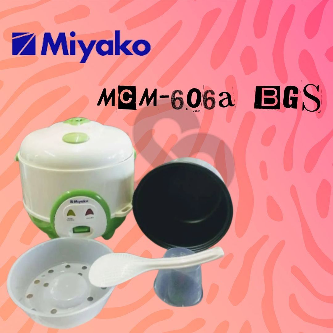 Miyako Rice Cooker 0.6 liter MCM 606 BGS, Kitchen & Appliances di Carousell