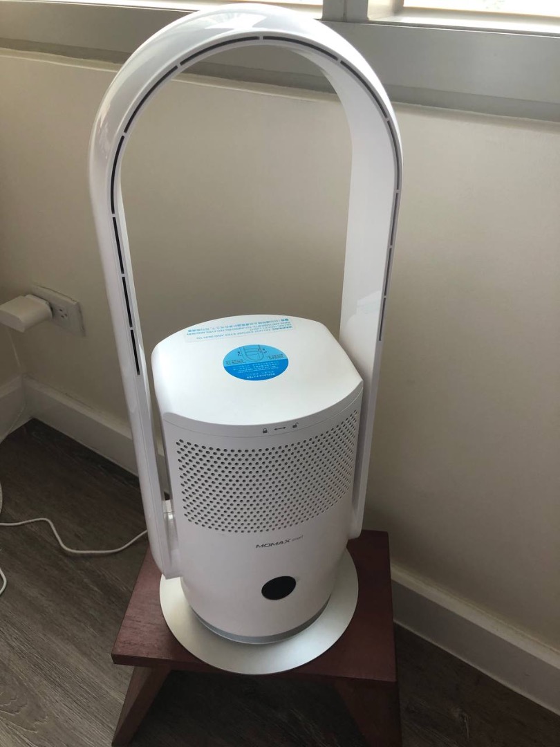 MOMAX UItra-Air IoT Smart Ultraviolet Air Purifying Leafless Fan ...