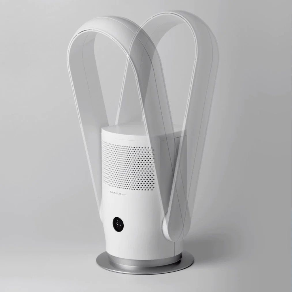 MOMAX UItra-Air IoT Smart Ultraviolet Air Purifying Leafless Fan ...