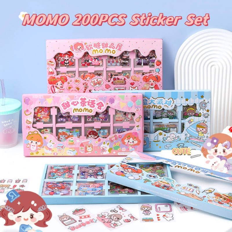 Momo 200 pcs Sticker Set, Hobbies & Toys, Toys & Games on Carousell
