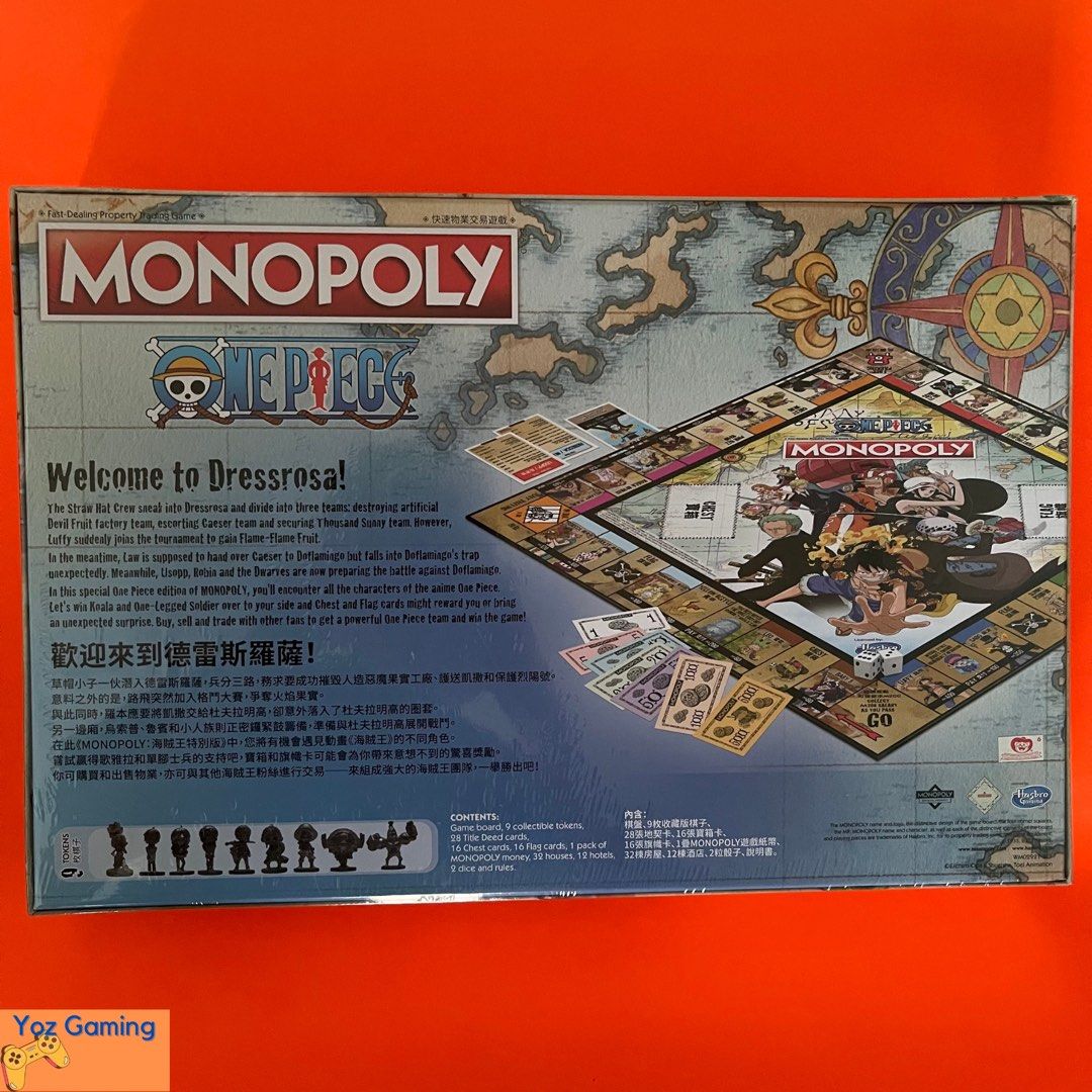 Monopoly One Piece (Dual Language: English & Chinese), Hobbies & Toys ...