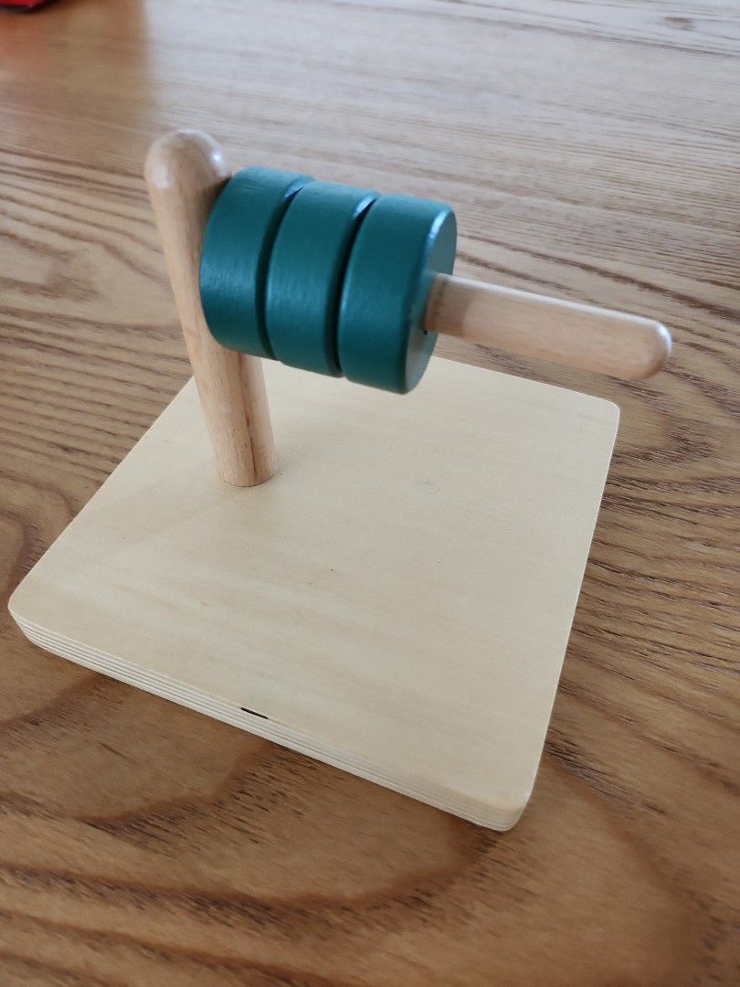 Montessori Horizontal dowel with 3 rings, Babies & Kids, Infant ...