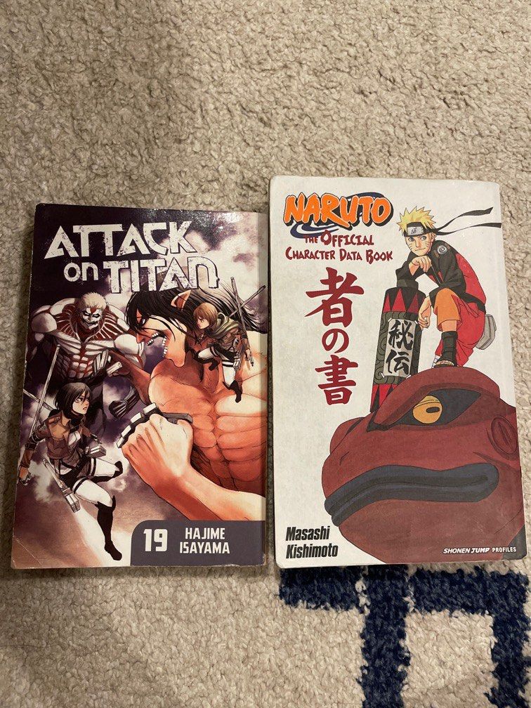Naruto character data book and Attack on Titan, Hobbies & Toys, Books ...