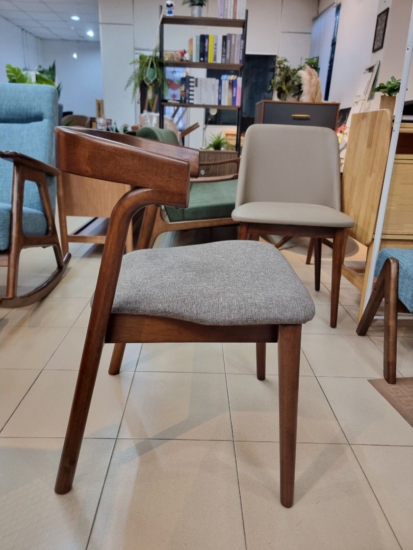 [NEW 4 units/set] Dining Chair, Kerusi Makan Kayu Getah - Solid ...