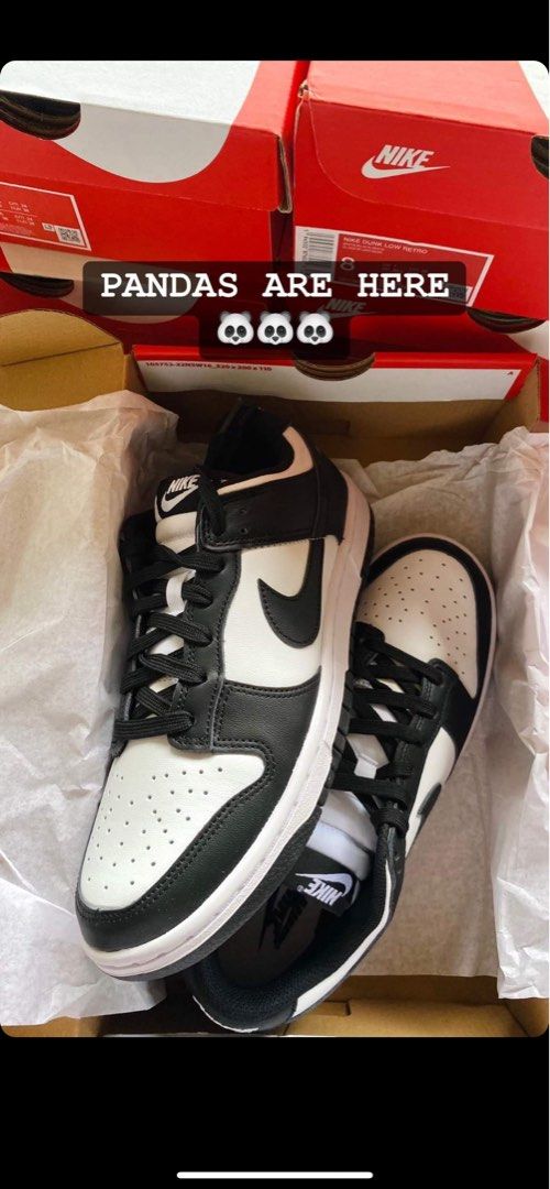 Nike Dunks Panda Original, Luxury, Sneakers & Footwear on Carousell