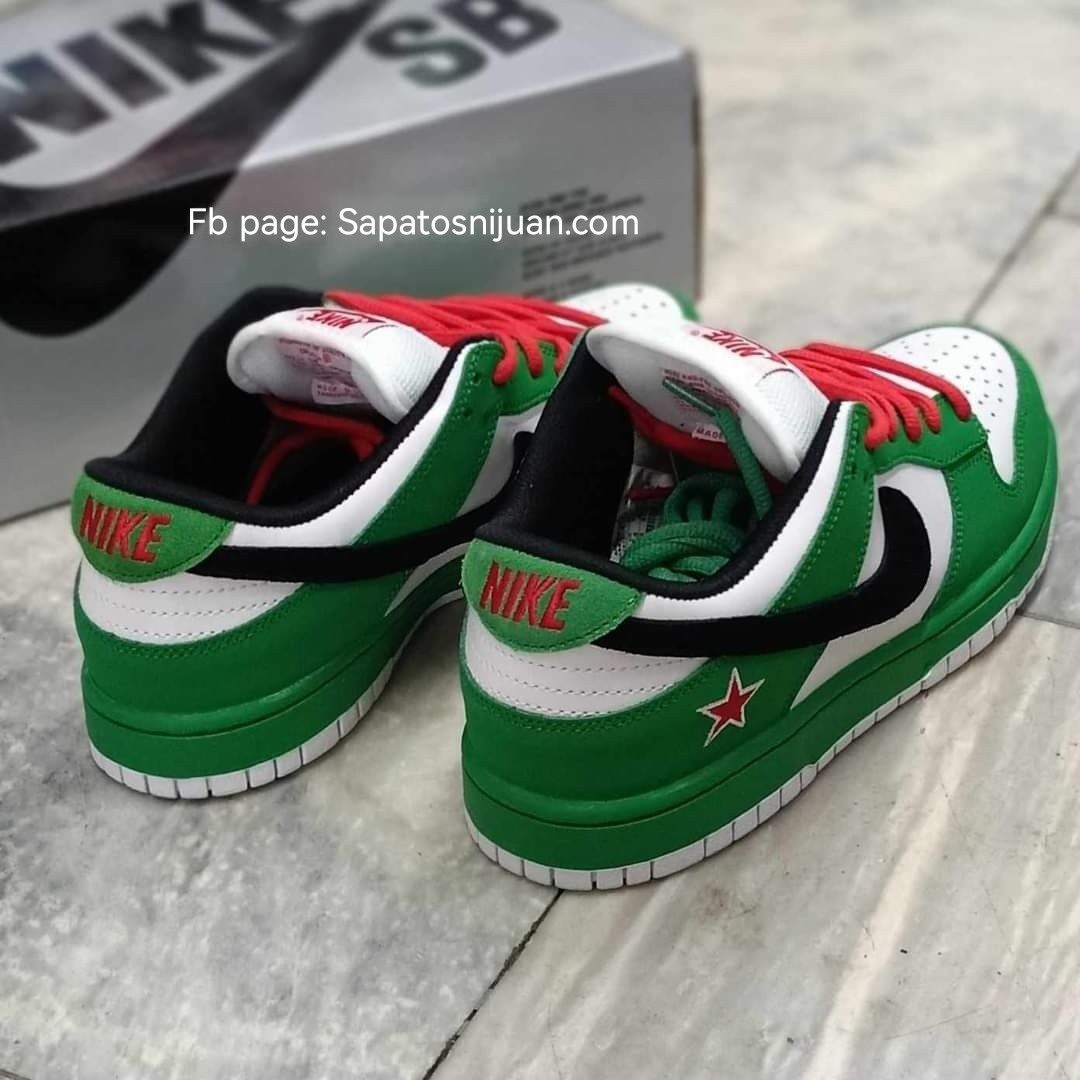Nike Sb dunk low Heineken, Men's Fashion, Footwear, Sneakers on Carousell