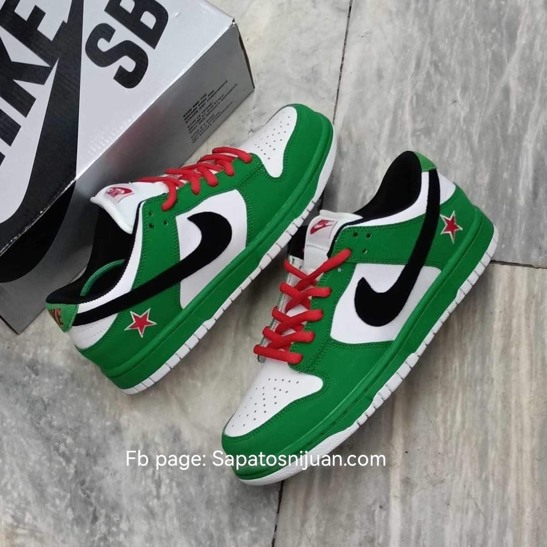 Nike Sb dunk low Heineken, Men's Fashion, Footwear, Sneakers on Carousell