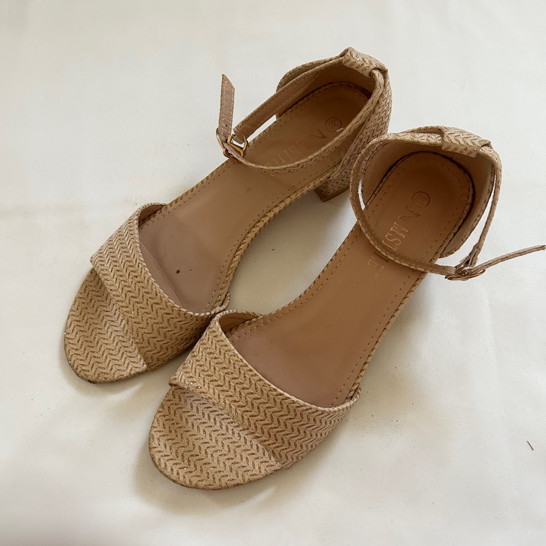 NUDE Sandals, Women's Fashion, Footwear, Heels on Carousell