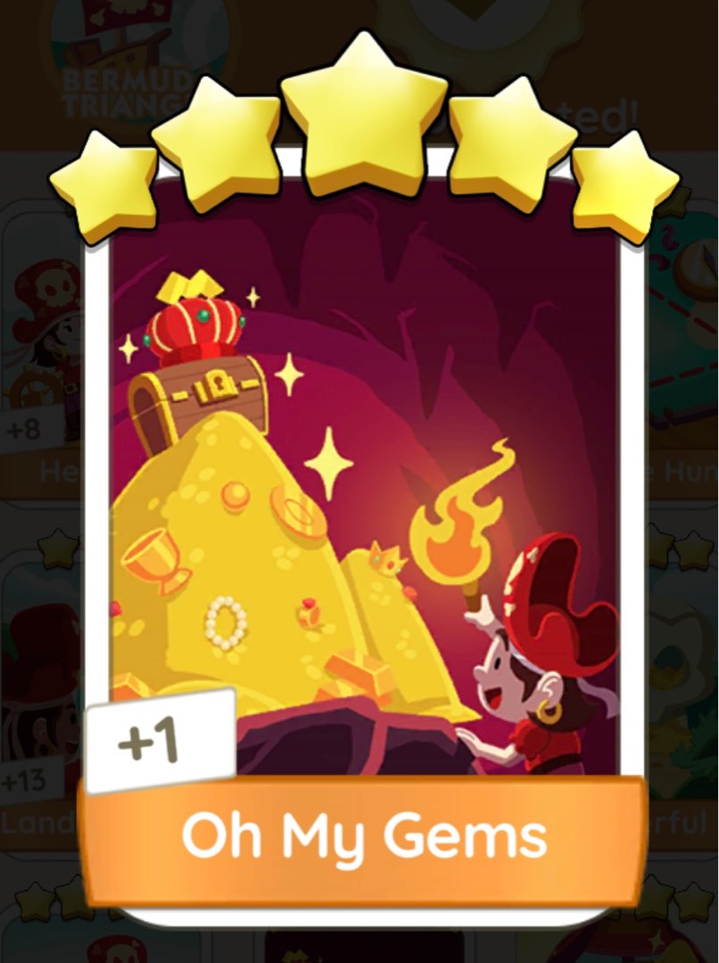 Oh My Gems 5 Star Sticker Monopoly Go, Hobbies & Toys, Toys & Games on ...