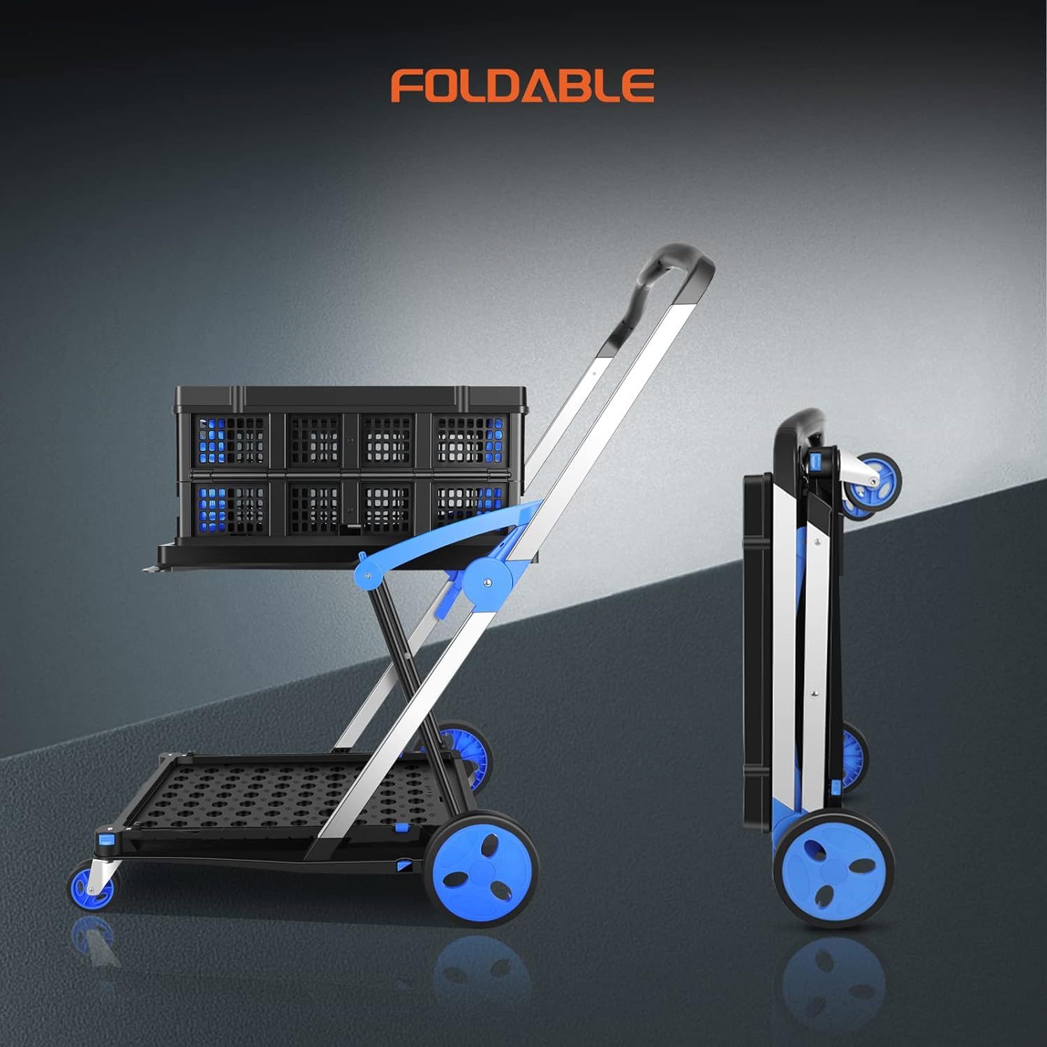 Olenyer Functional Collapsible Utility Cart,Collapsible Shopping carts ...