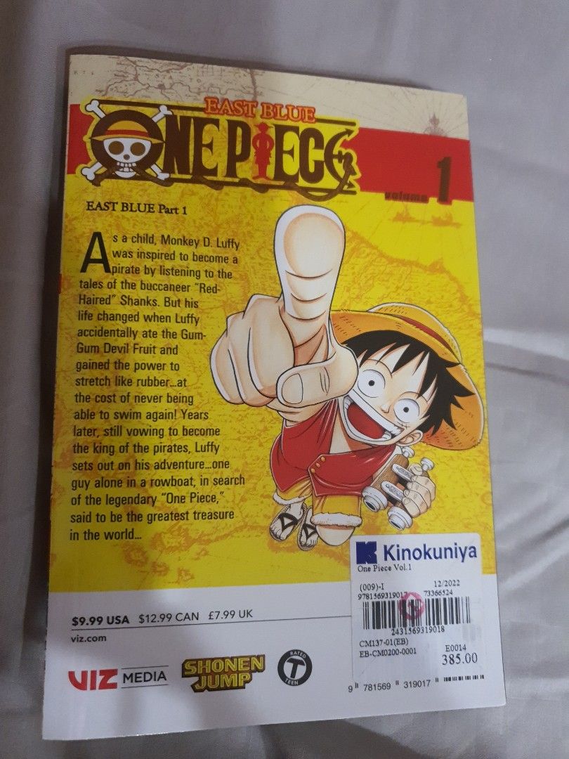 One Piece volume 1 manga, Hobbies & Toys, Books & Magazines, Comics ...