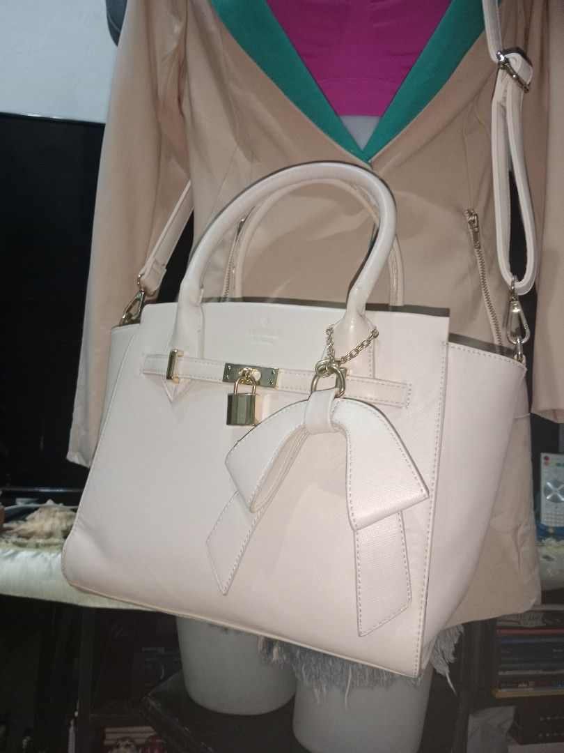 Original MISCH MASCH Cream White 2 Way Bag, Women's Fashion, Bags ...