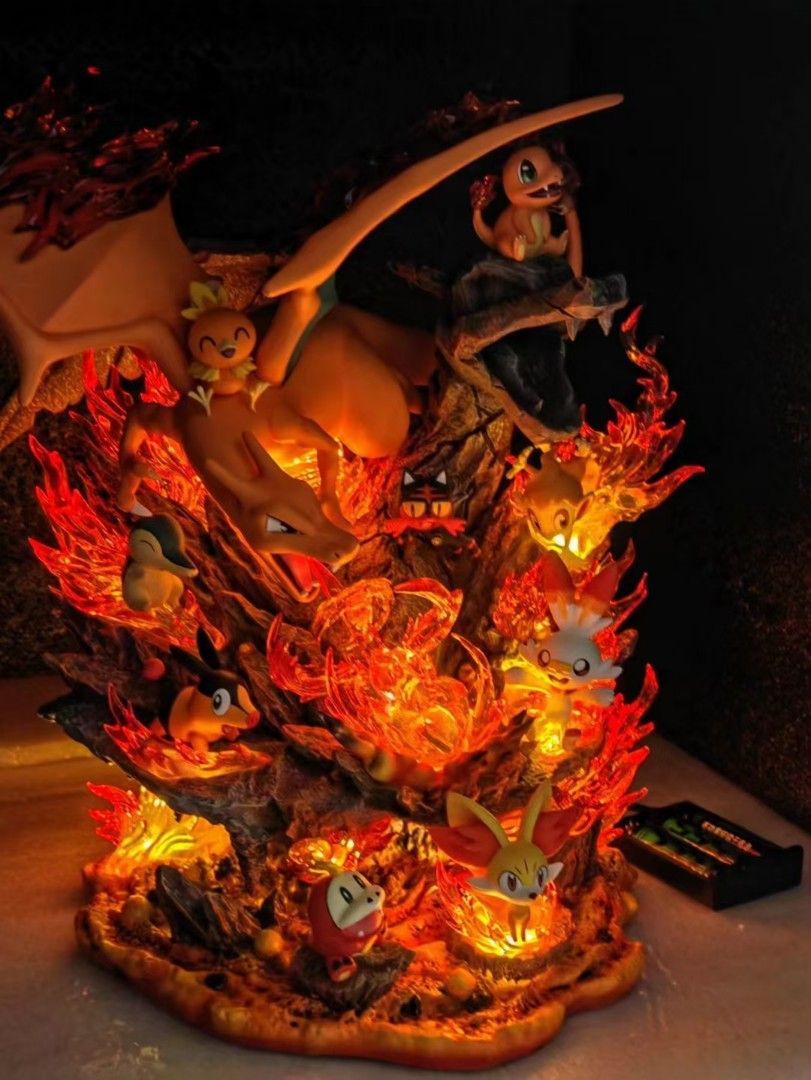 [Overseas Stock] Pokemon Egg Studio Charizard Fire Family gk resin ...