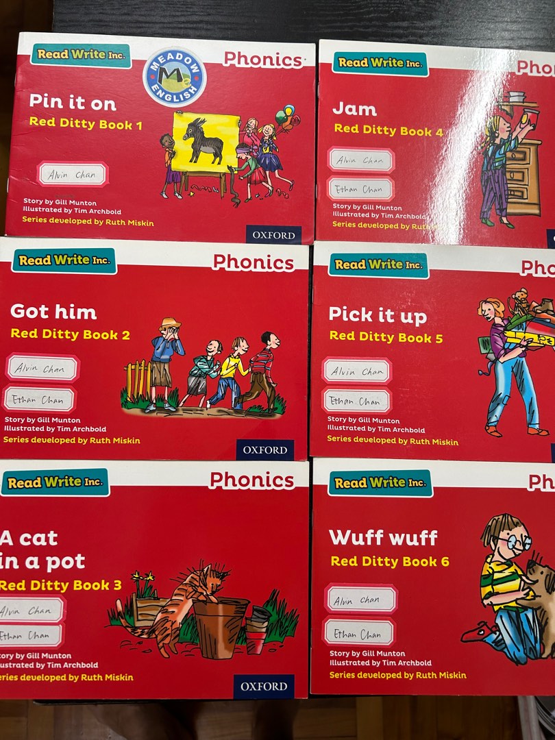 Oxford phonics read write inc 1-10 red ditty, 興趣及遊戲, 書本 & 文具, 教科書 ...