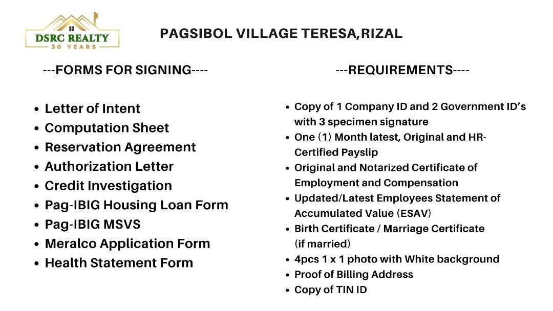 PAGSIBOL VILLAGE TERESA RIZAL PRE SELLING HOUSE AND LOT, Property, For ...