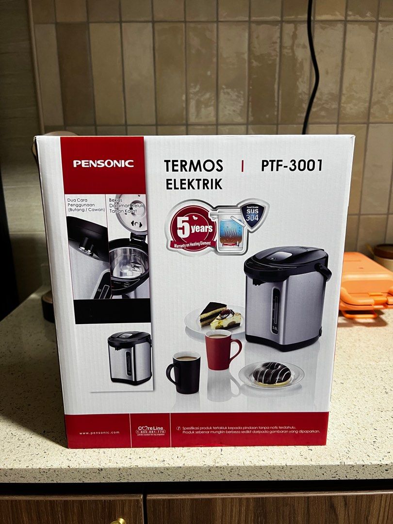 Pensonic Electric Thermo Flask 3L, TV & Home Appliances, Kitchen ...