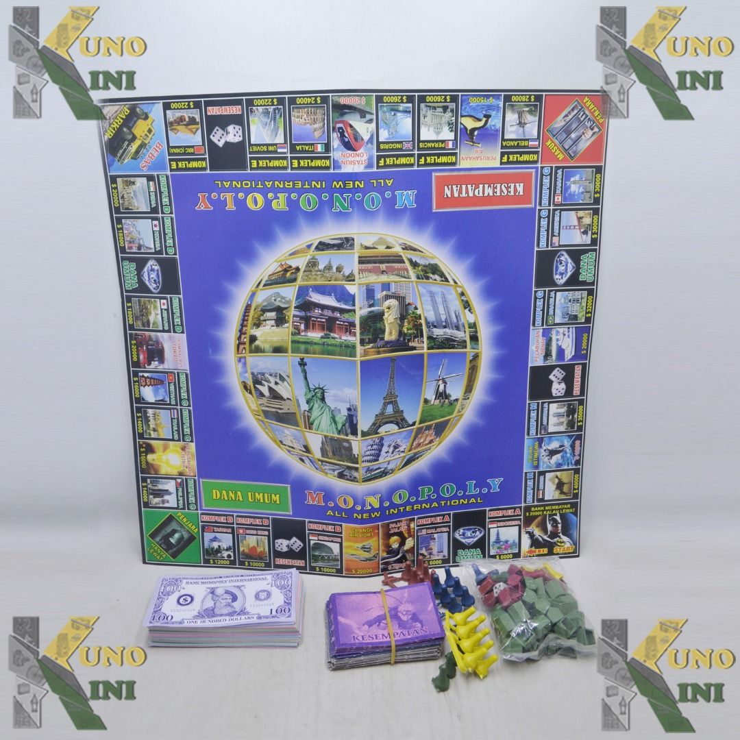 PERMAINAN MONOPOLY 5 IN 1 ALL NEW INTERNATIONAL, Antik, Pajangan di ...