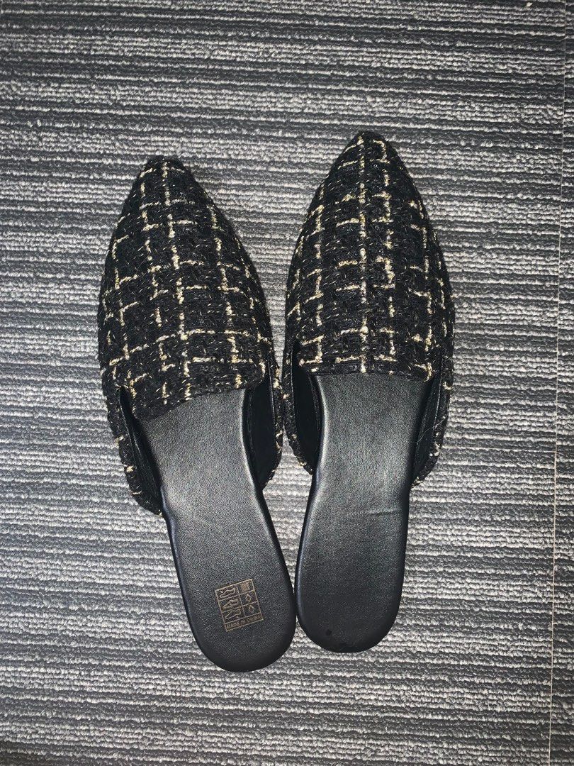 plaid pattern mules, Women's Fashion, Footwear, Flats & Sandals on ...