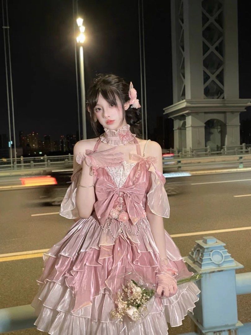 PO Cutesy Pink Lolita Dress, birthday , prom , tea party , Women's ...