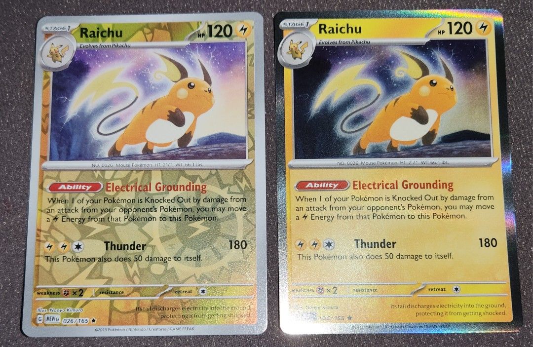 Pokemon scarlet & violet 151 halo Raichu and reverse halo Raichu ...