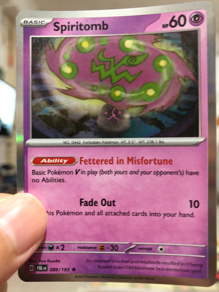 Pokemon Spiritomb card, Hobbies & Toys, Toys & Games on Carousell