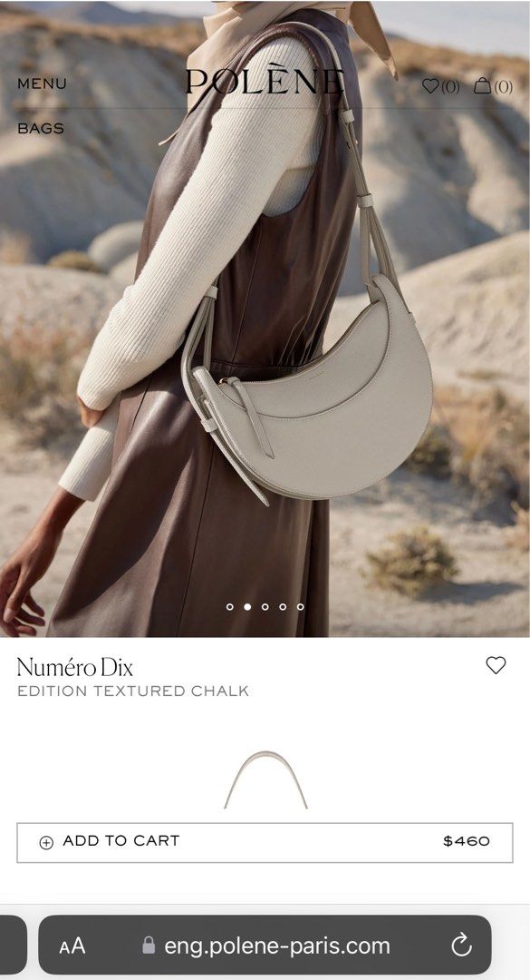 Polene Numero Dix (in Chalk color), Luxury, Bags & Wallets on Carousell