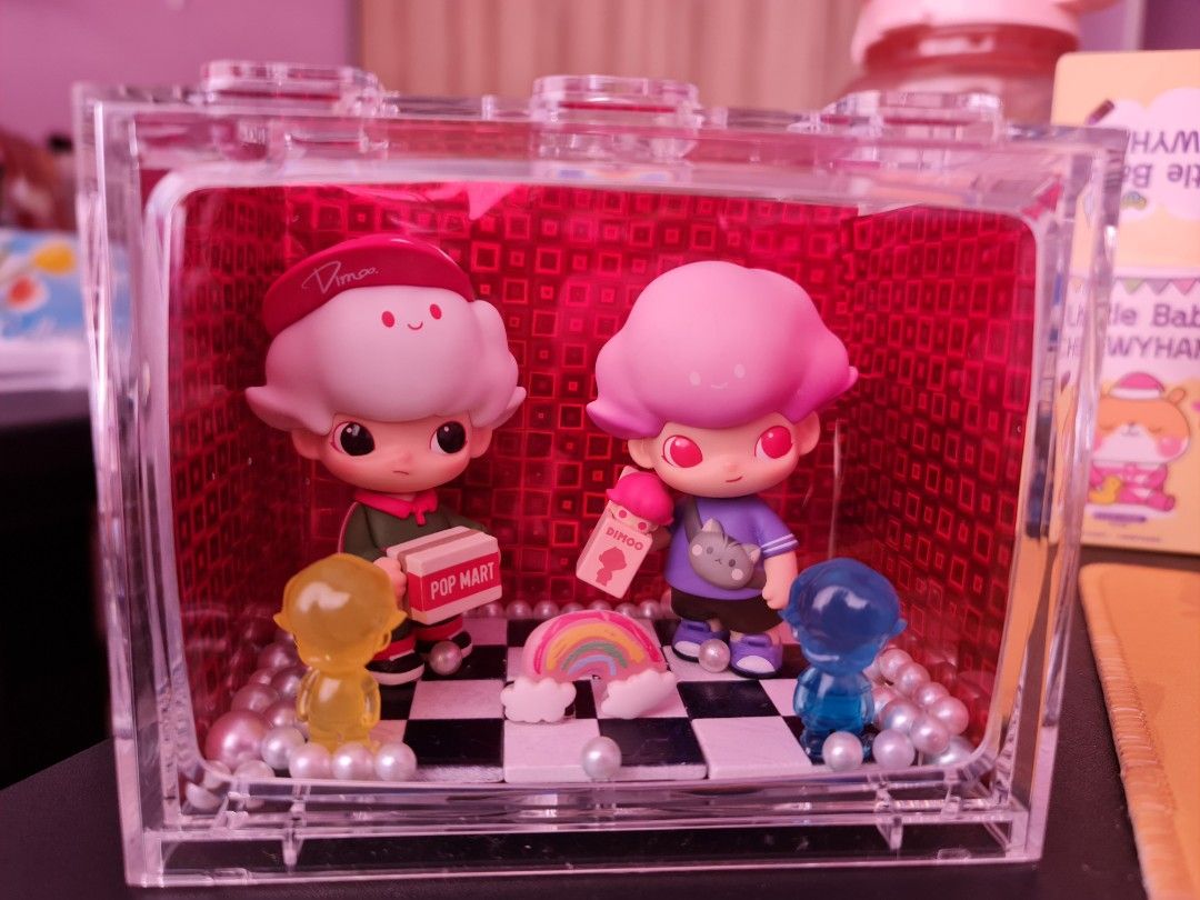 Popmart dimoo in diy acrylic theme box, Hobbies & Toys, Toys & Games on ...