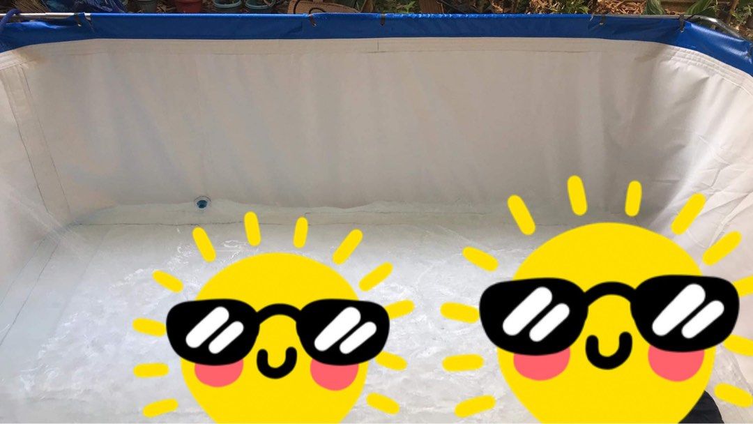 Portable swimming pool with free original INTEX pool filter with trapal ...