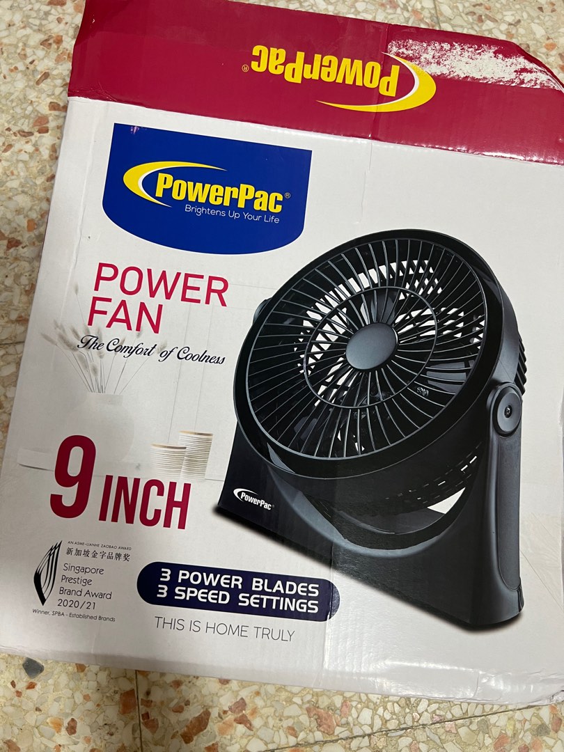 PowerPac 9 inch fan, Furniture & Home Living, Lighting & Fans, Fans on ...
