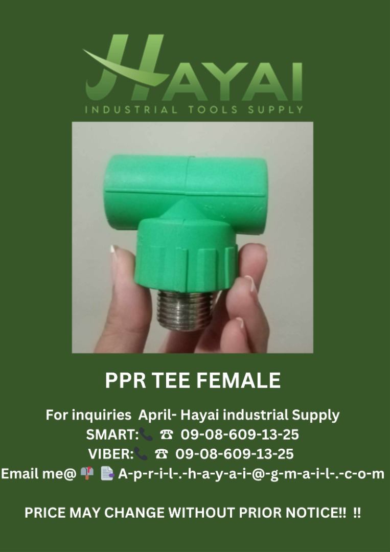 PPR tee female, Commercial & Industrial, Construction Tools & Equipment ...