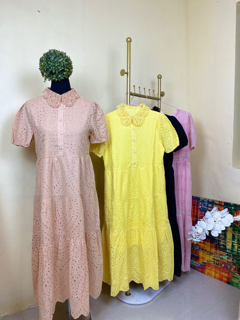 Premium BKK CD Eyelet Dress, Women's Fashion, Dresses & Sets, Dresses ...