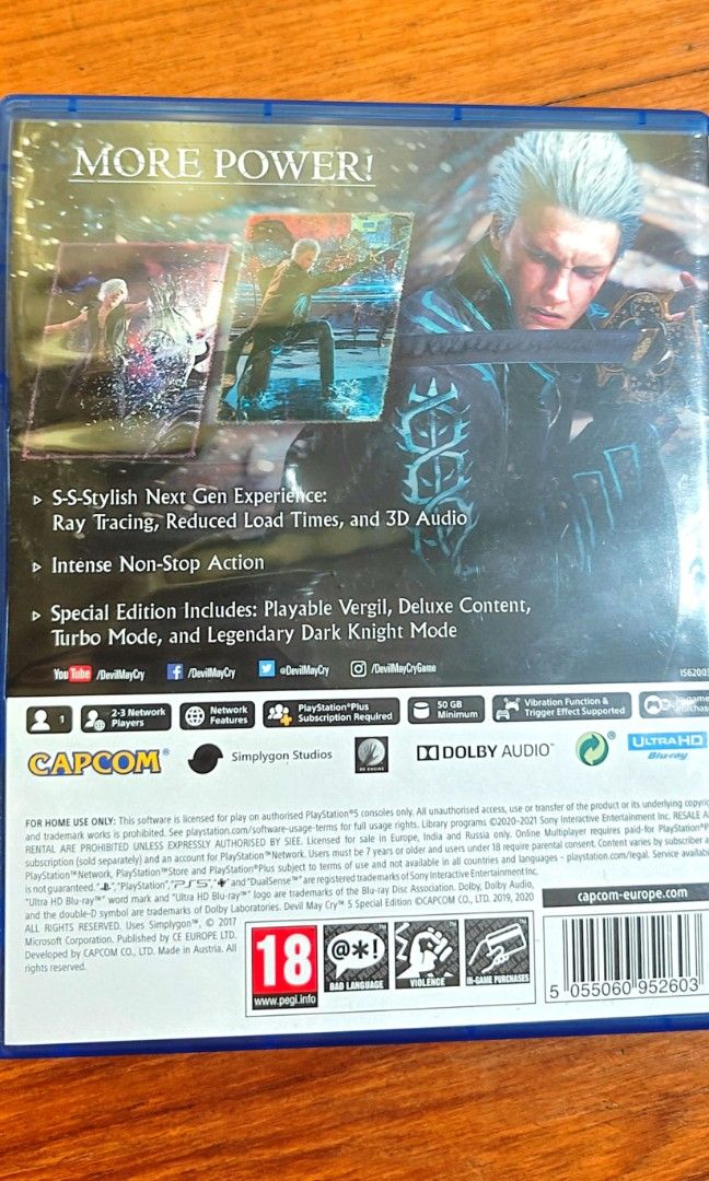 PS5 Devil May Cry 5 (DMC5), Video Gaming, Video Games, PlayStation on ...