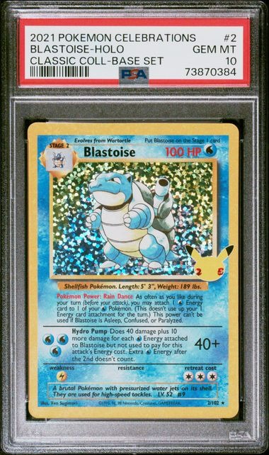 [PSA 10] Blastoise Celebrations Pokemon, Hobbies & Toys, Toys & Games on Carousell
