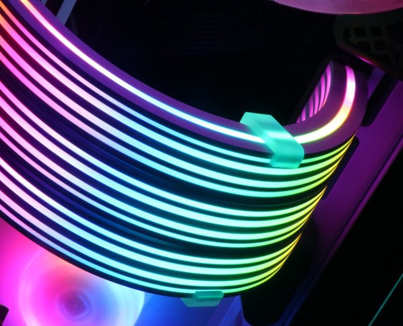 PSU Extension Customize Sleeve RGB Cables ARGB 5V Connection 24 Pin ...