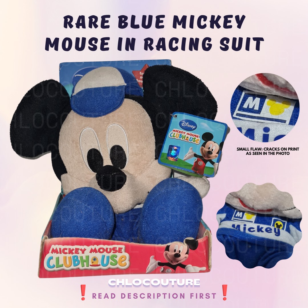 RARE MICKEY MOUSE IN RACING SUIT, Hobbies & Toys, Toys & Games on Carousell