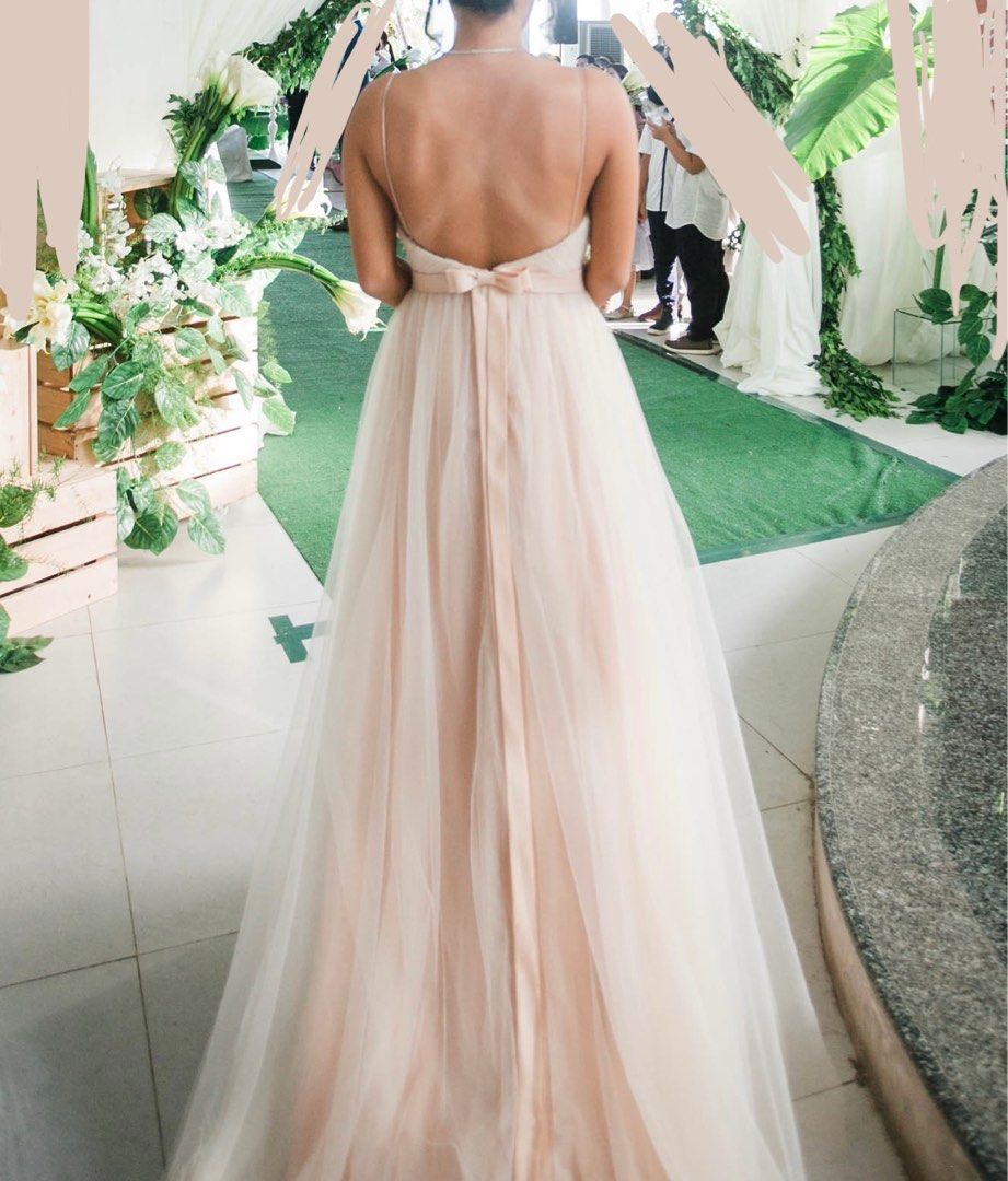 RE Ronald Enrico wedding gown, Women's Fashion, Dresses & Sets, Evening ...