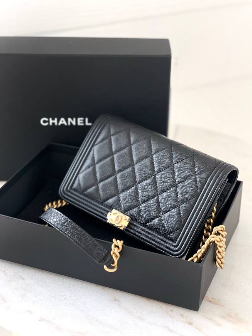 Ready Rare Chanel Boy Black Cav Ghw Chip Complete Set fl, Barang Mewah, Tas & Dompet di Carousell