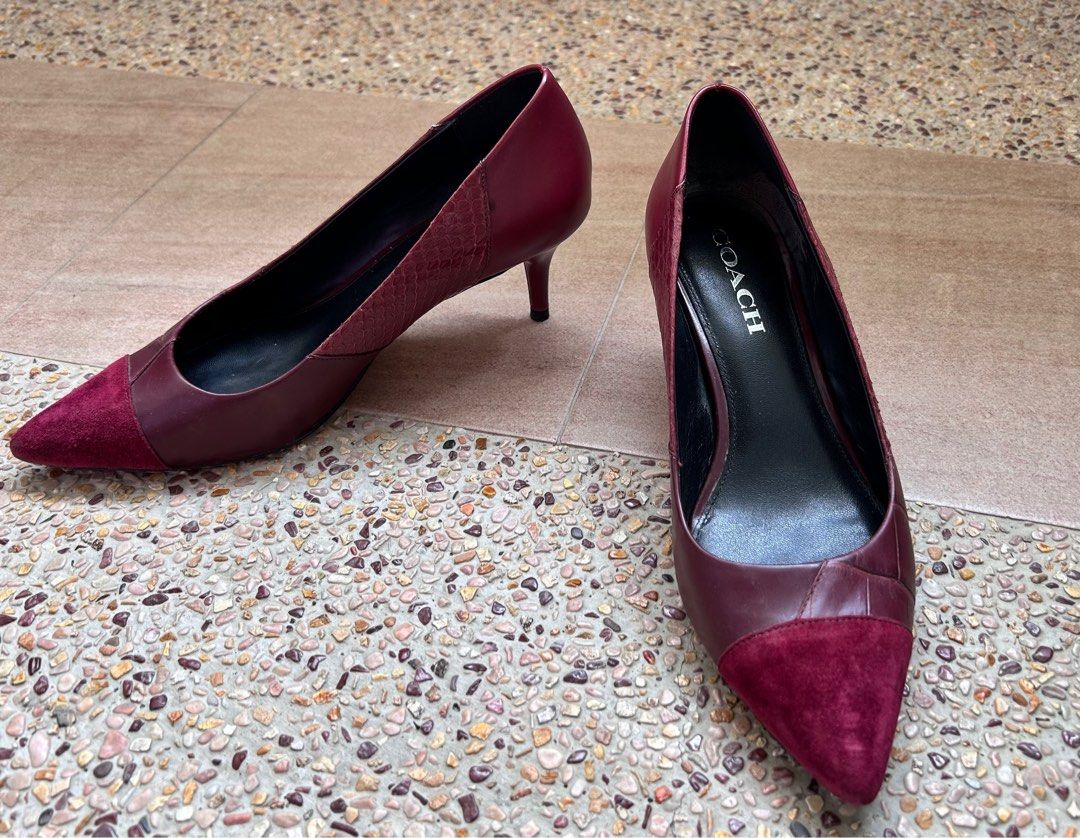 Red Heels from Coach, Luxury, Sneakers & Footwear on Carousell