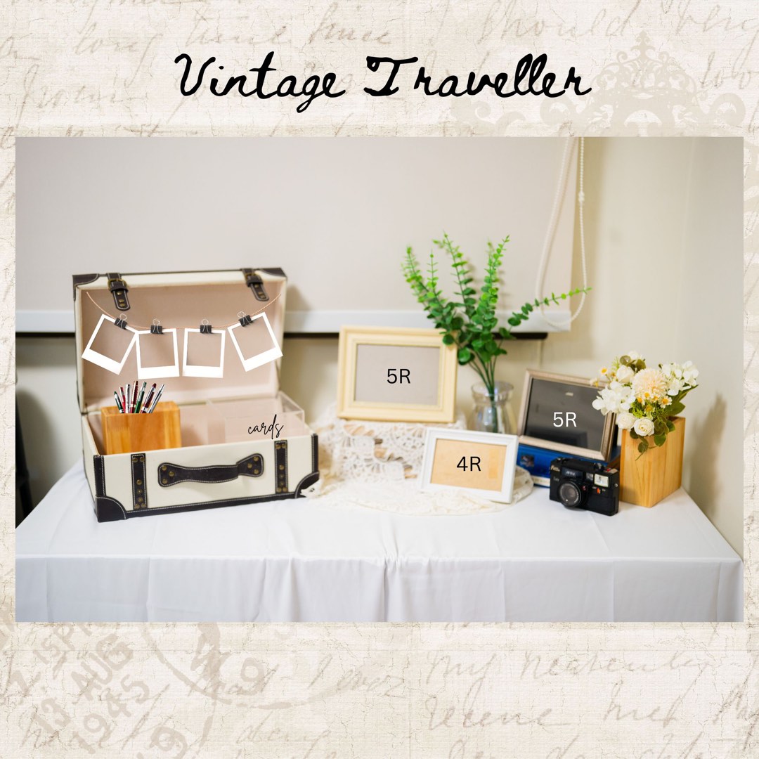 (Rent) Vintage Traveller Wedding Reception Table Decor/ Props ...