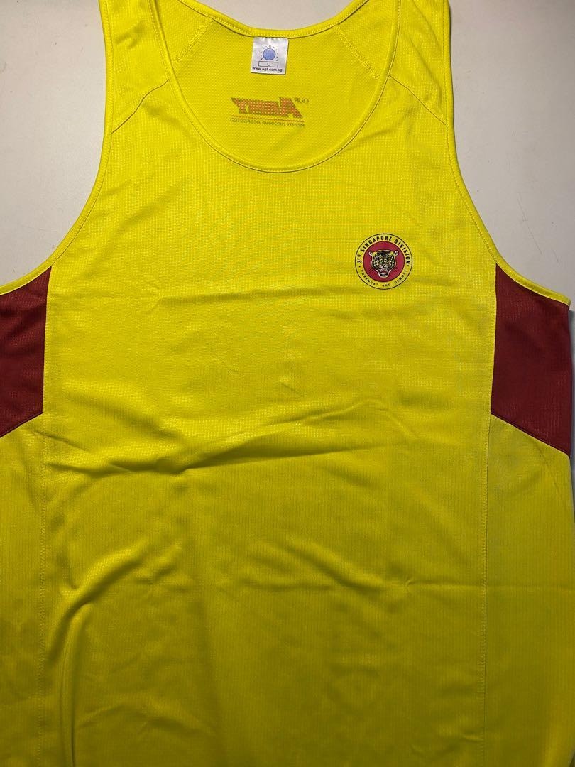 SAF Men Yellow Running Vest (M size), Men's Fashion, Activewear on ...