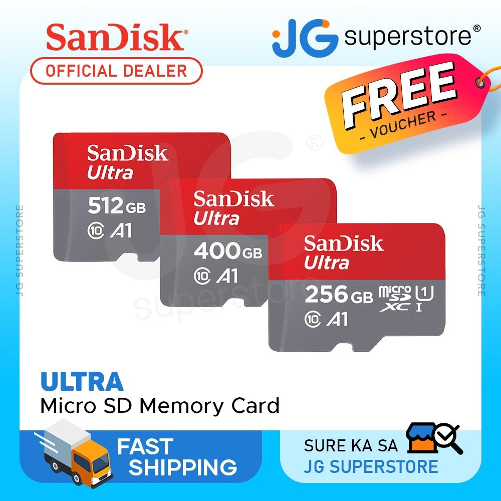 SanDisk Ultra 400GB 512GB 1TB Micro SD Card UHS-I SDXC Class 10 with 150mb/s Transfer Speed ...
