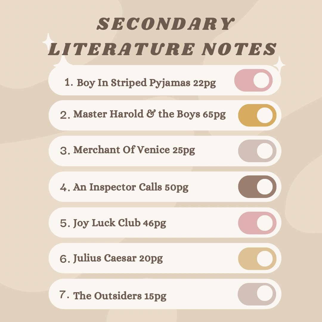 Secondary Lit Notes BISP,An Inspector Calls,Joy Luck Club,Master Harold ...