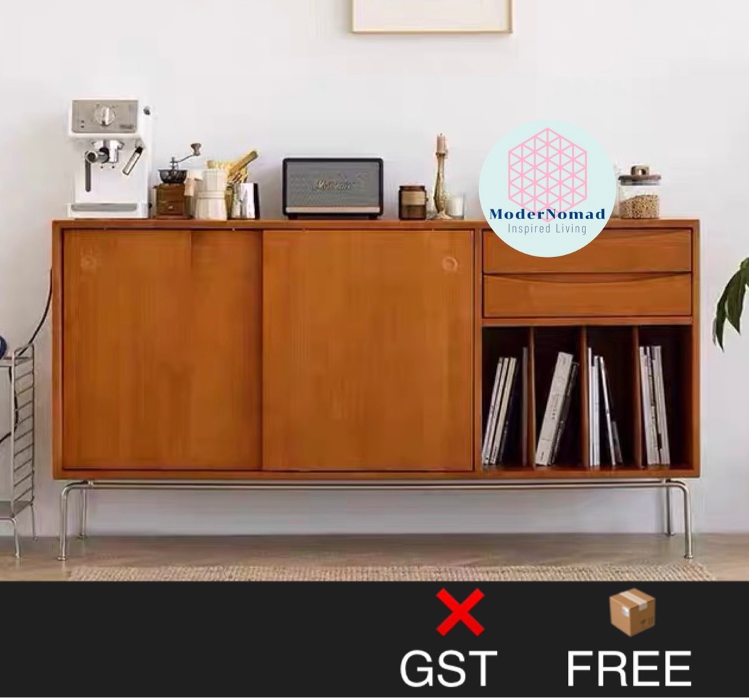 Sideboard Music Console Book & Magazine Cabinet TV Console Bookcase ...