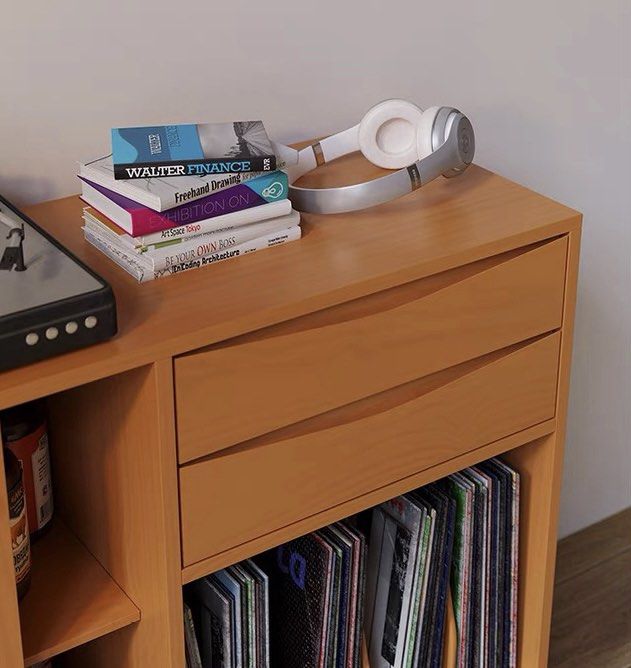 Sideboard Music Console Book & Magazine Cabinet TV Console Bookcase ...