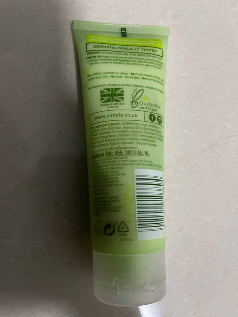 Simple facial scrub, Beauty & Personal Care, Face, Face Care on Carousell